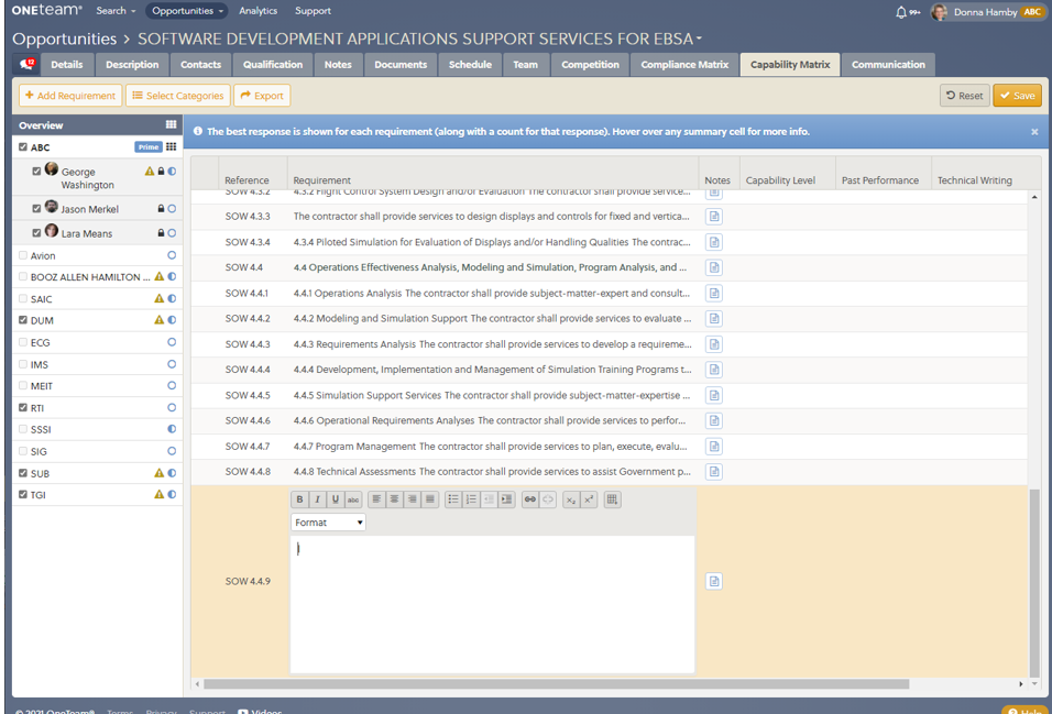 New OneTeam Features - June 2021
